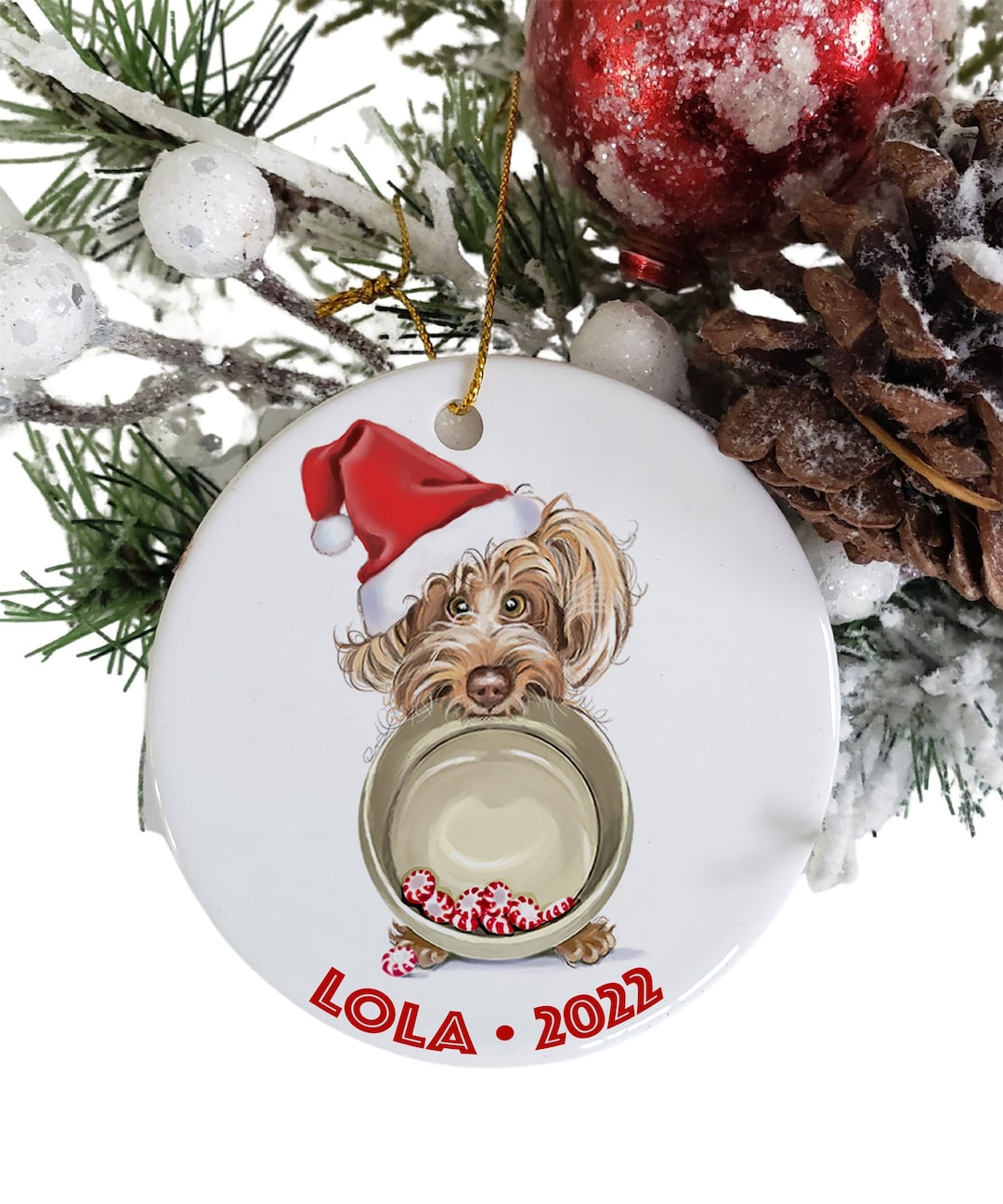 Yorkie Poo Ornament That's Personalized Ceramic With Yorkiepoo Art ...