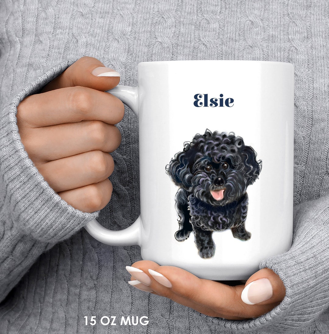 Personalized Black Toy Poodle Mug, Toy Poodle Gifts,custom Dog Mugs ...