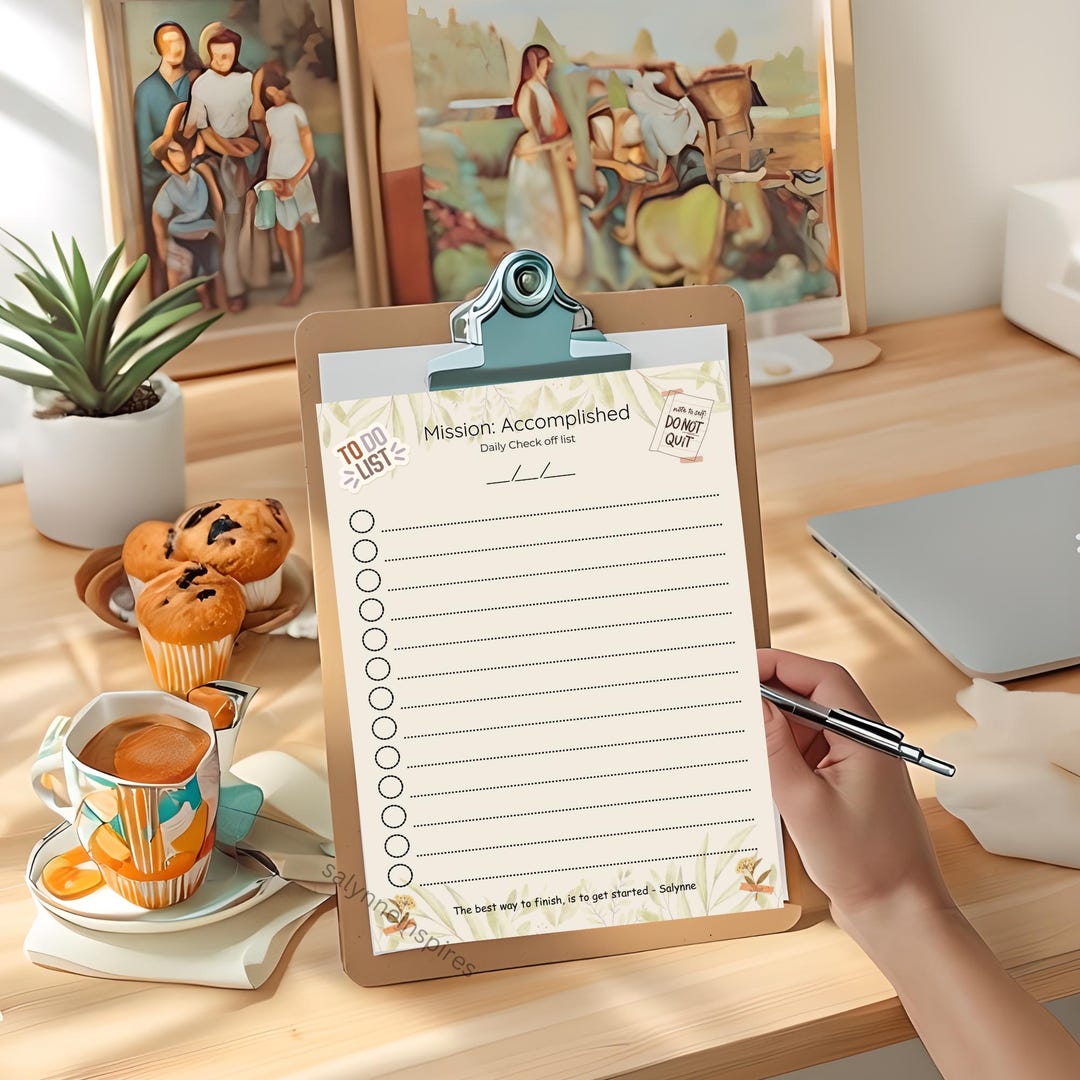 Daily To-do-list Printable | Motivational Checklist | Simple ...