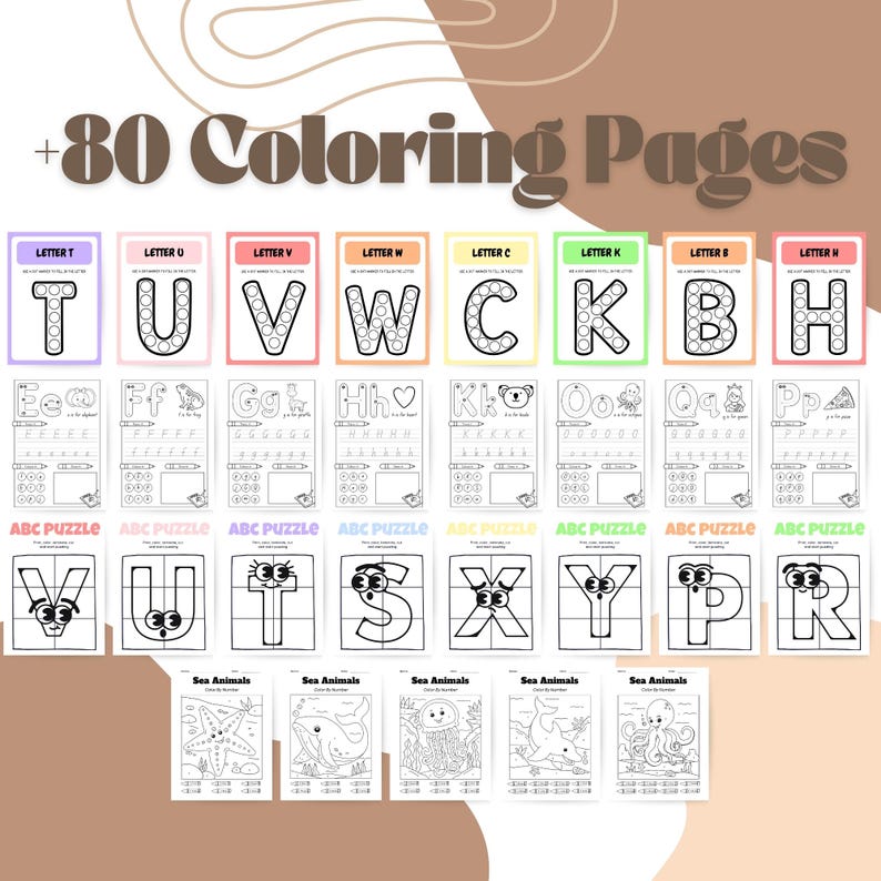 Alphabet Dot Marker Coloring Book | Toddler ABC Tracing, Color Number ...