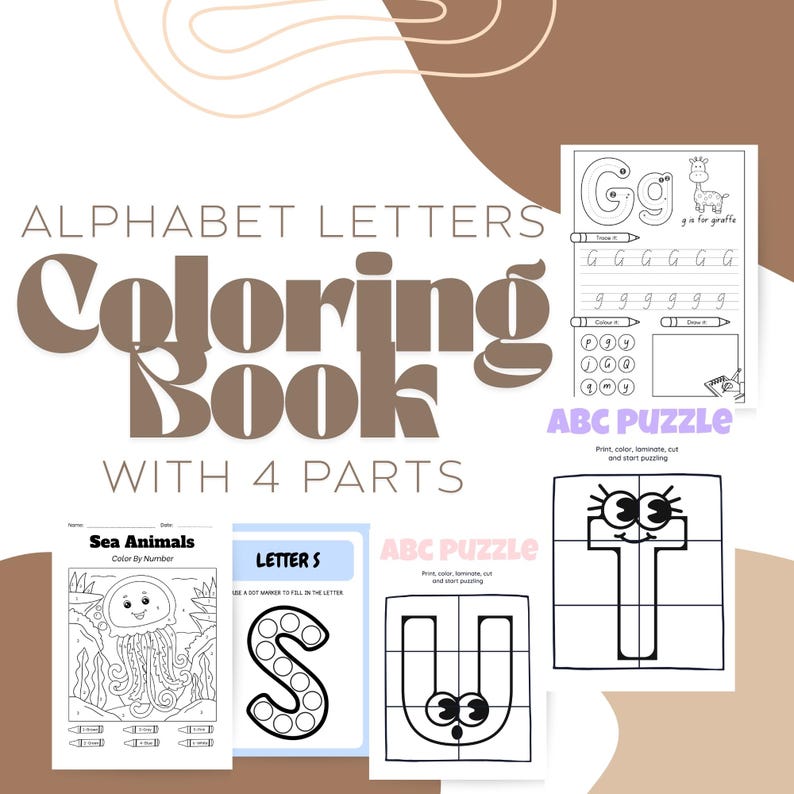 Alphabet Dot Marker Coloring Book | Toddler ABC Tracing, Color Number ...