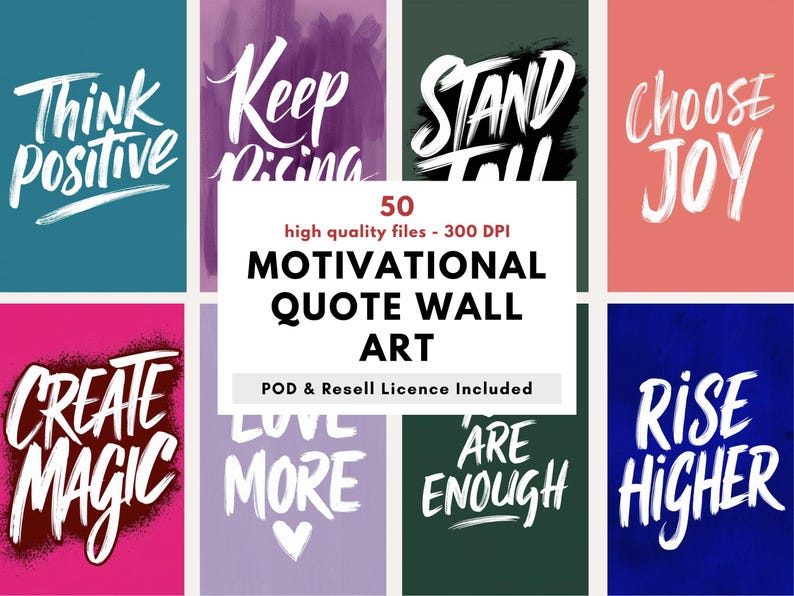 50 Motivational Quote Prints | Inspirational Wall Art Positive ...