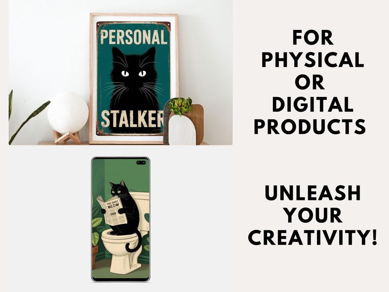 Funny Cat Posters Bundle | Retro Humor Prints (instant Download) - Etsy
