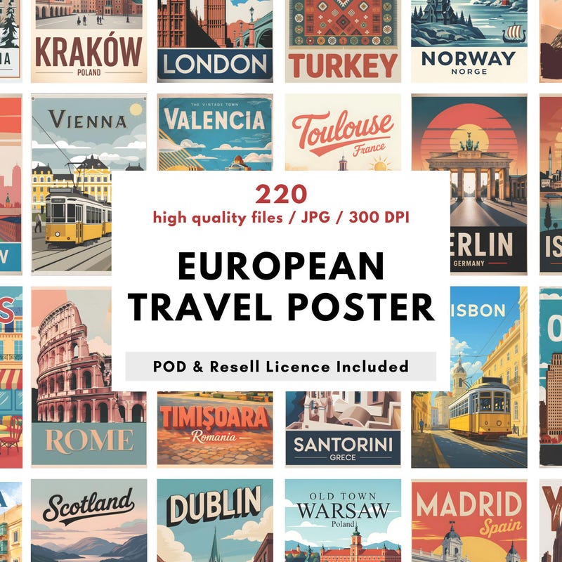 Vintage Poster European - Etsy