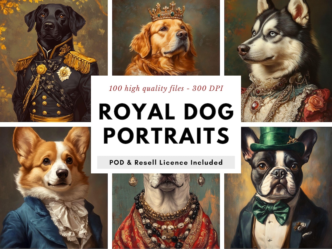 Vintage Royal Dog Portraits: Renaissance Pet Art (digital Prints) - Etsy