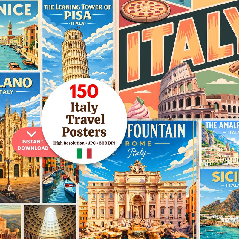 Italian Cities Posters - Etsy