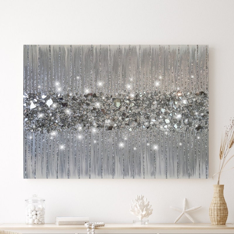 Silver Abstract Art - Etsy