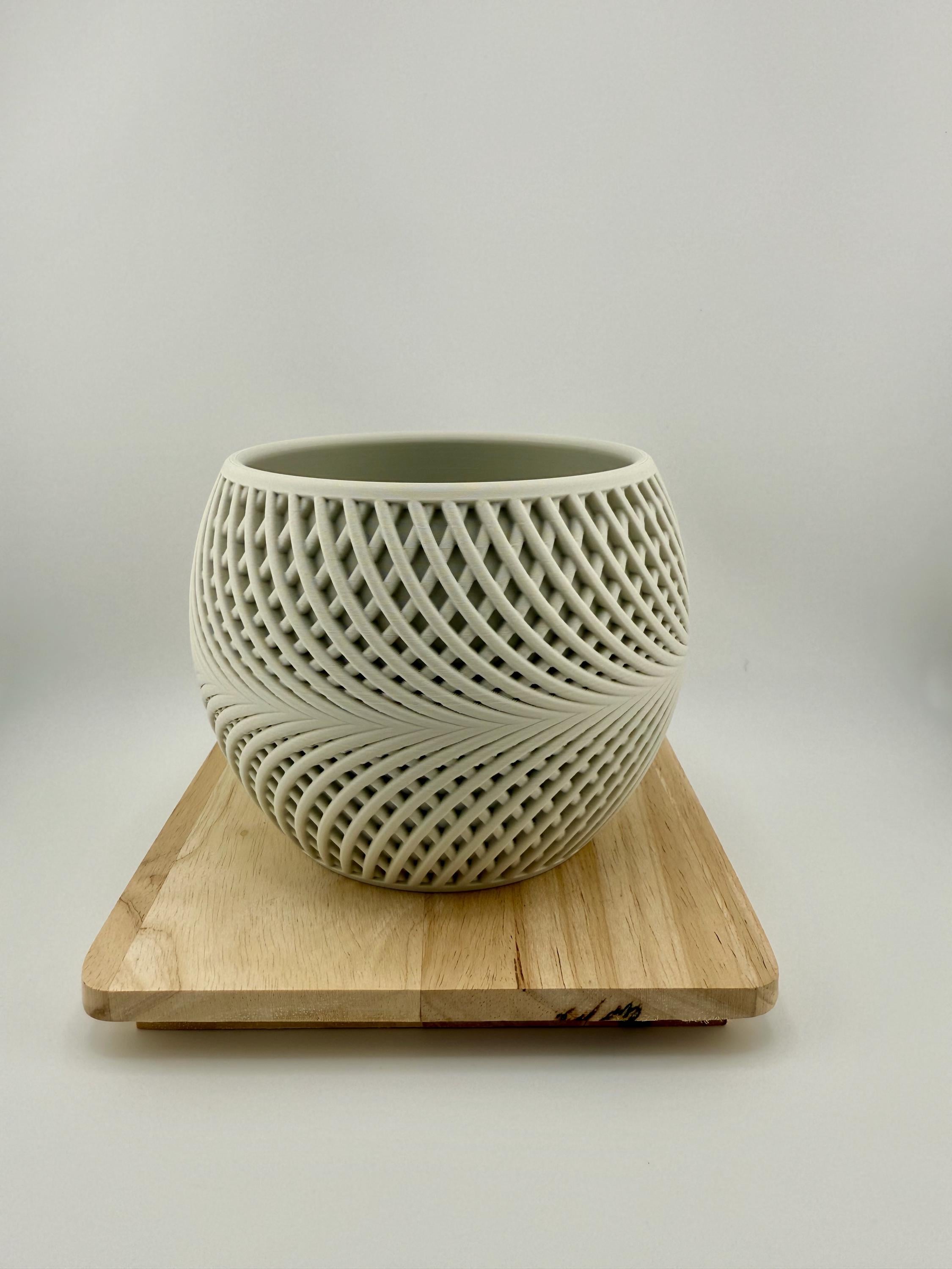 3D Printed Planter Pot With Drip Tray - Modern 3D Printed Pot for ...