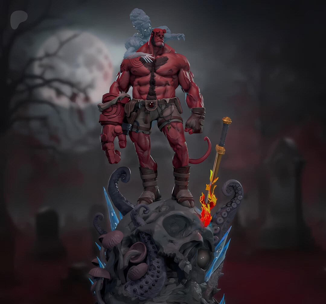 Hellboy - STL Model for Resin Printer Figure 3D Printing - High Quality ...
