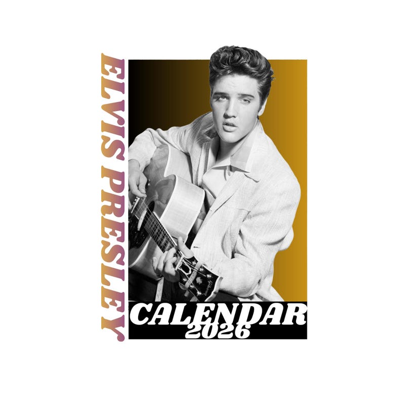 Elvis Presley 2026 Wall Calendar - Etsy