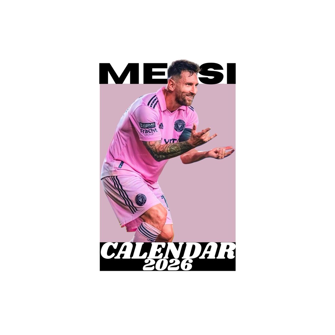 Messi 2026 Calendar - Football Art Print - Celebrity Poster - Gift for ...
