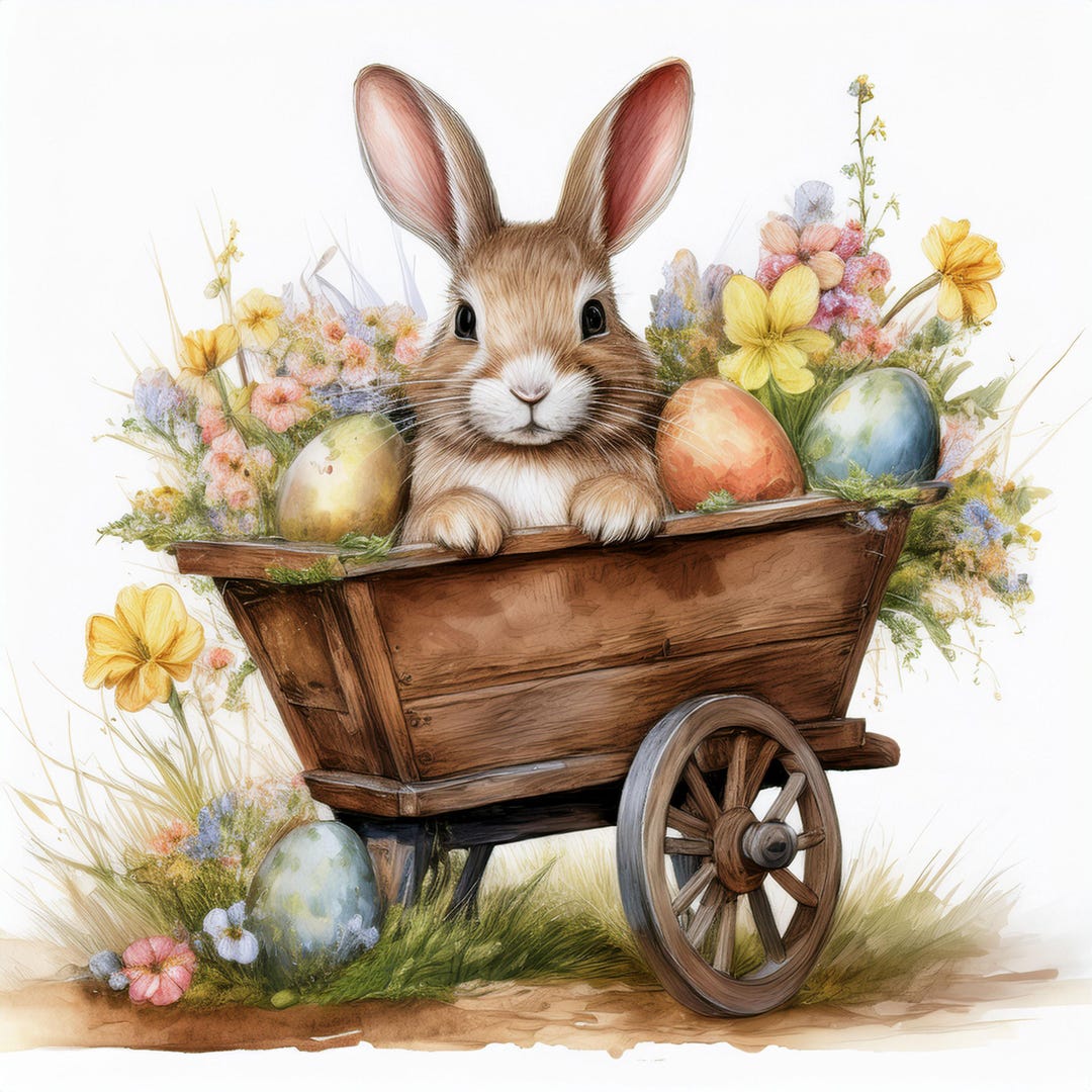 Easter Clipart, Easter Bunny Clipart, Digital Image, 20 High-quality ...