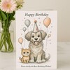 Cute Dog and Cat Birthday Card — Greeting Card | Blank Card | Birthday ...