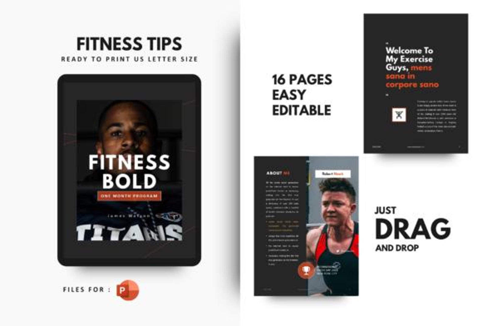 Bodybuilding Fitness Powerpoint Template, Workout Ebook Design | Gym ...