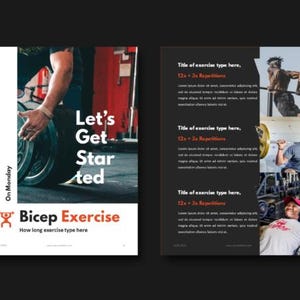 Bodybuilding Fitness Powerpoint Template, Workout Ebook Design | Gym ...