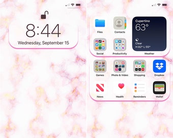 Marble Lock Screen - Etsy