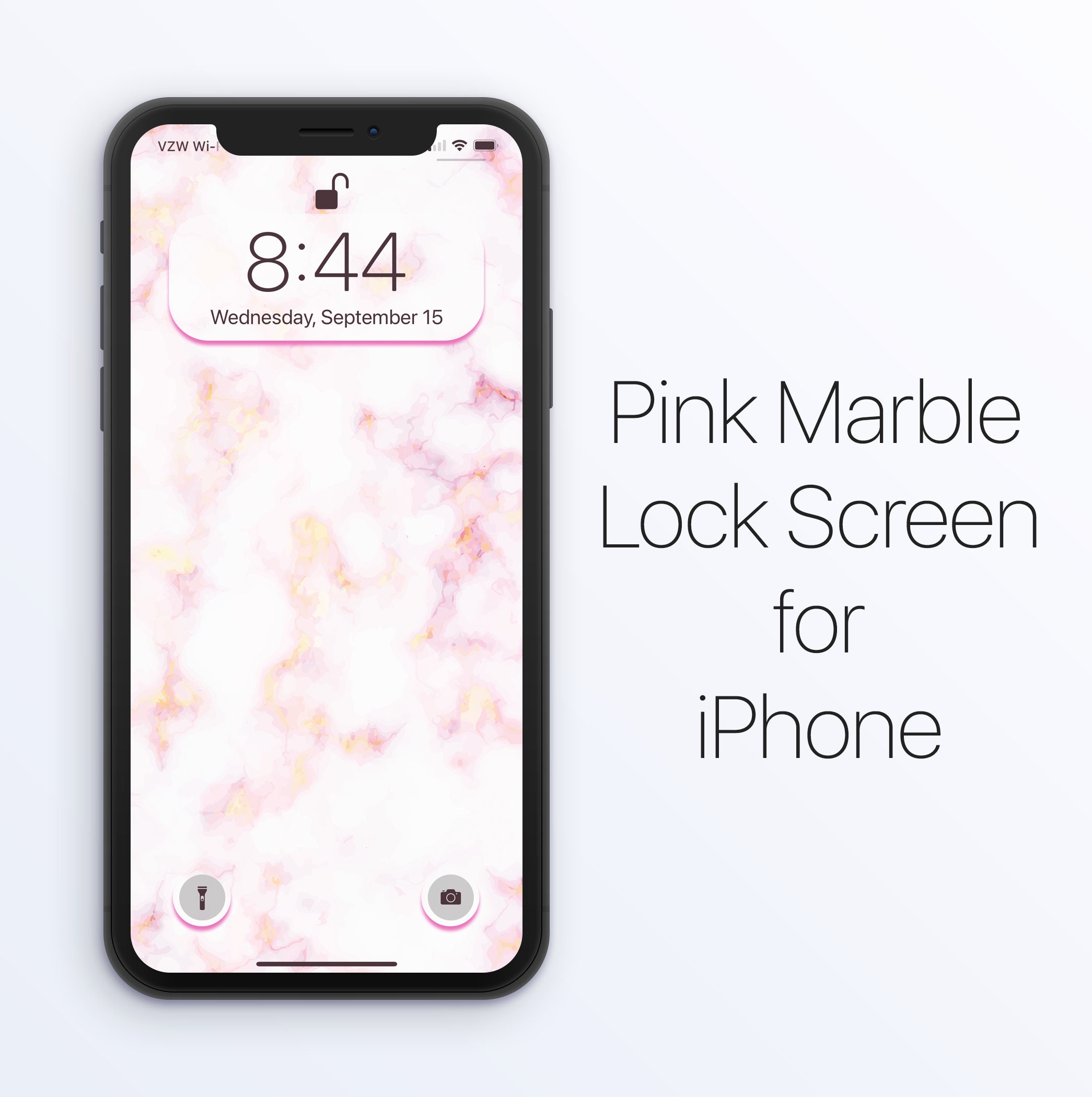 Pink Marble Cute Fun Gold iPhone Lock Screen Home Screen Wallpaper ...