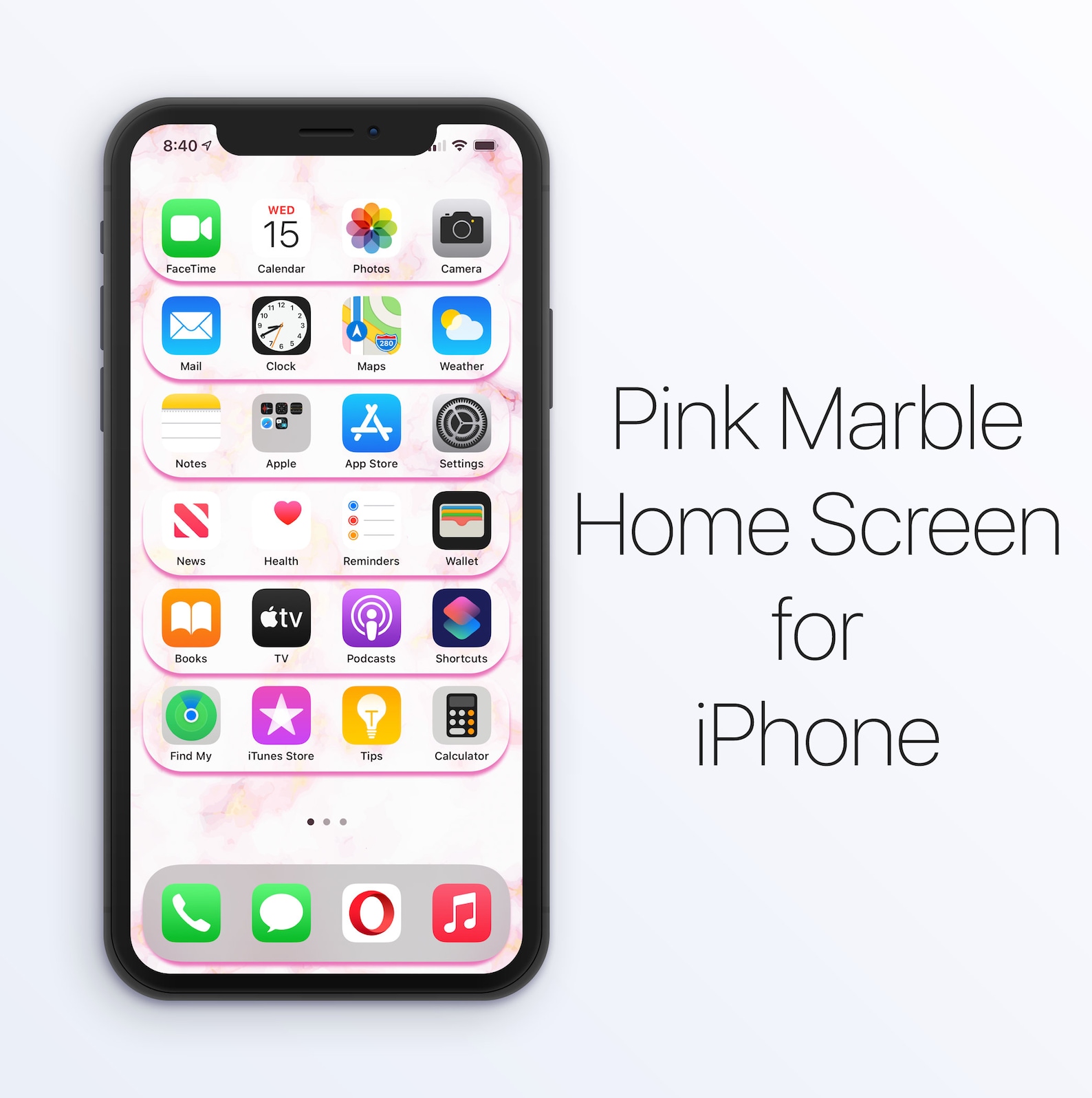 Pink Marble Cute Fun Gold iPhone Lock Screen Home Screen Wallpaper ...