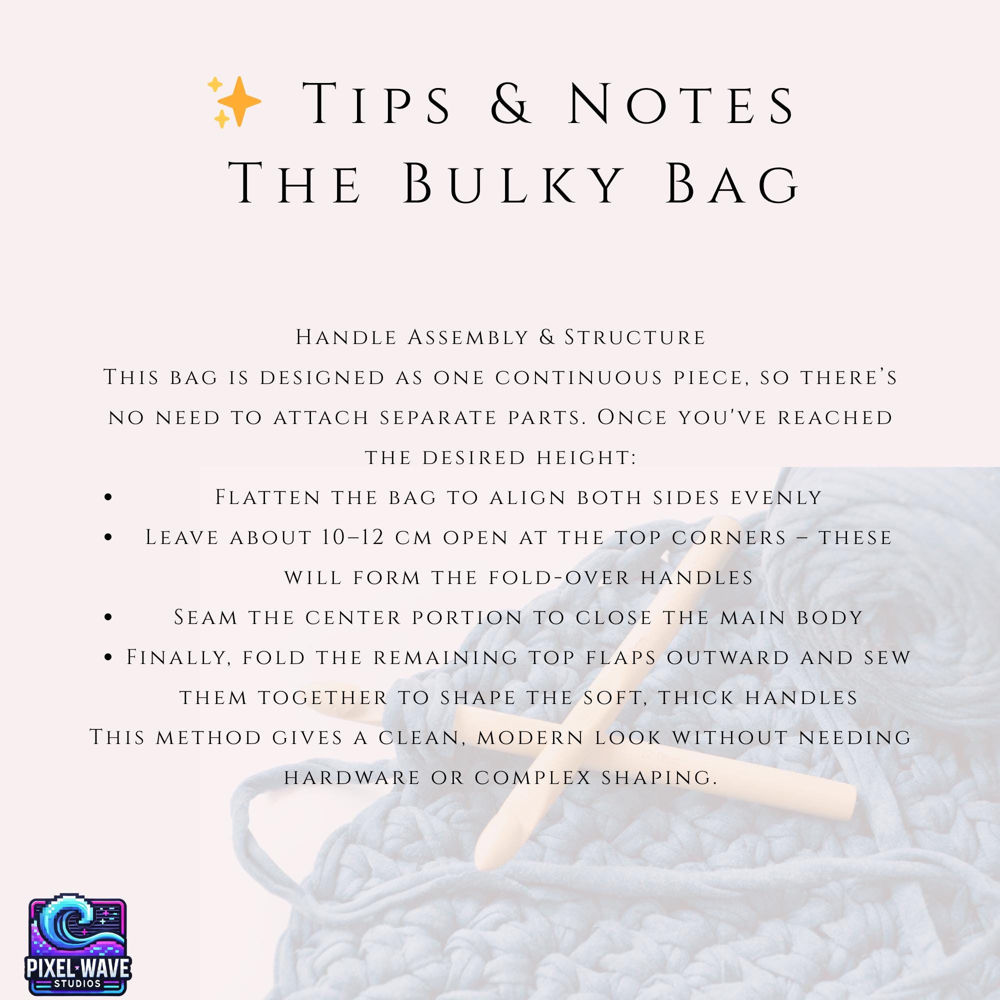 Bulky Bag Crochet Pattern PDF, Oversized Tote, Beginner Friendly ...
