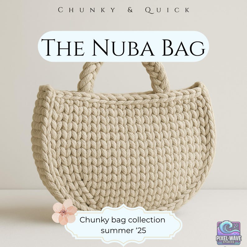 CROCHET Bag Pattern Half Moon – Nuba Bag PDF – Chunky Yarn Purse for ...