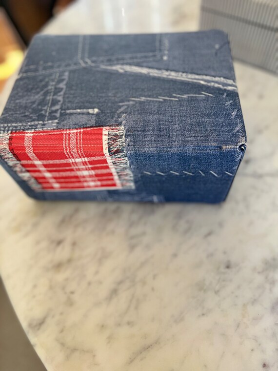 Vintage blue denim print - Gem