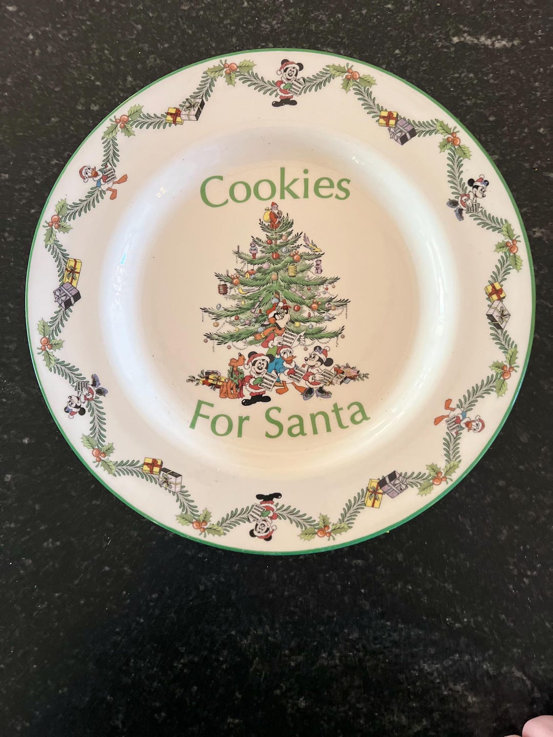 Vintage Spode Disney Cookies for Santa Plate - Etsy