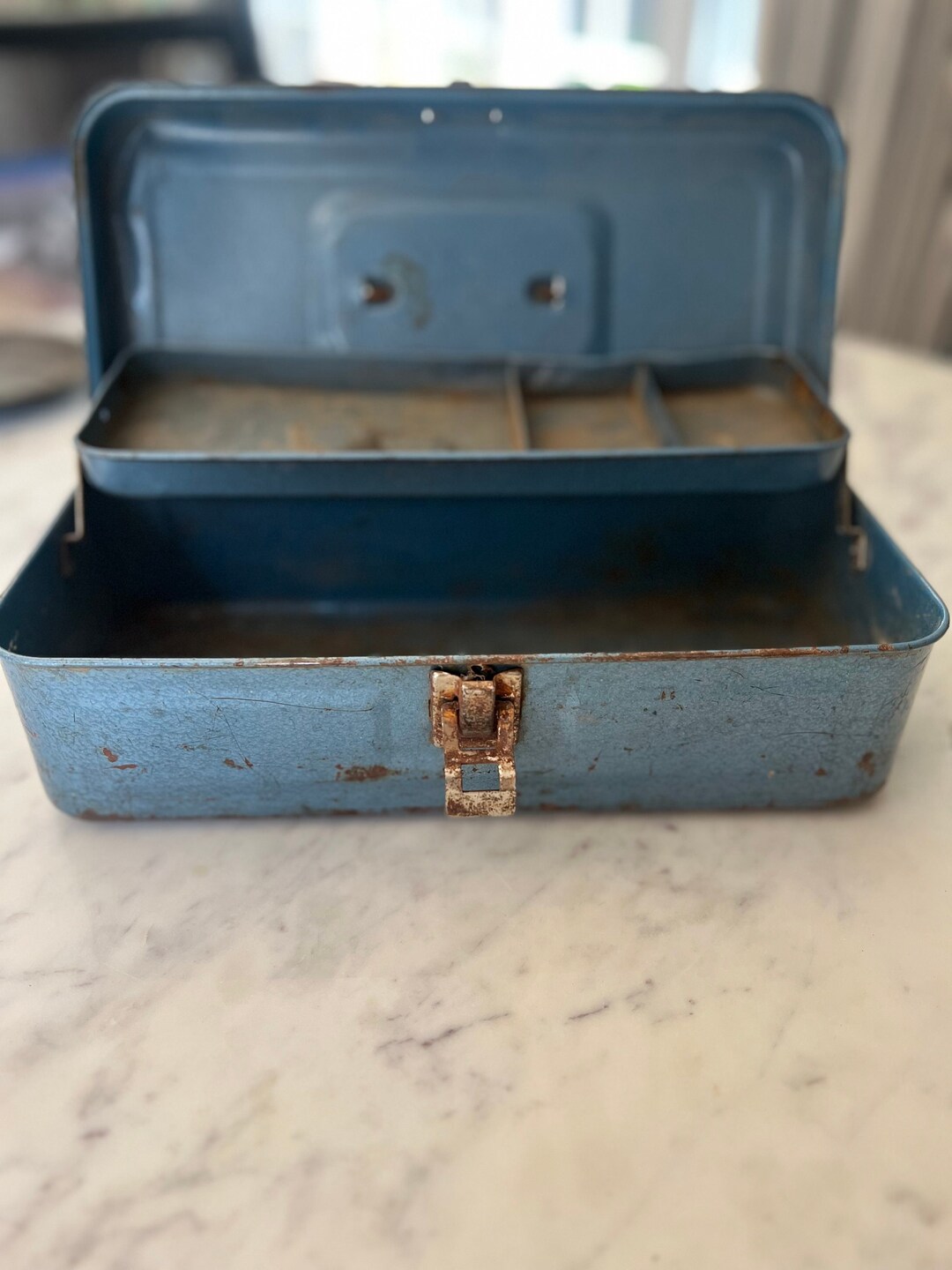 Vintage Union Chest Blue Tackle Box - Etsy