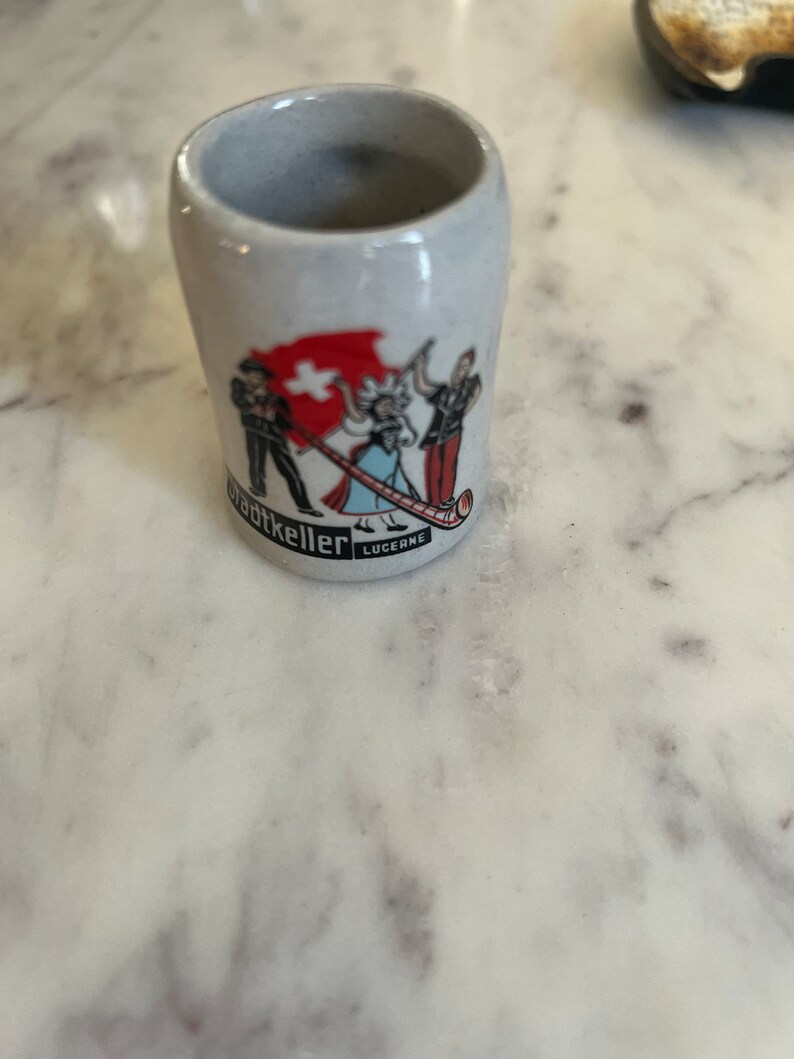 Vintage Shot Glass From Switzerland - Etsy