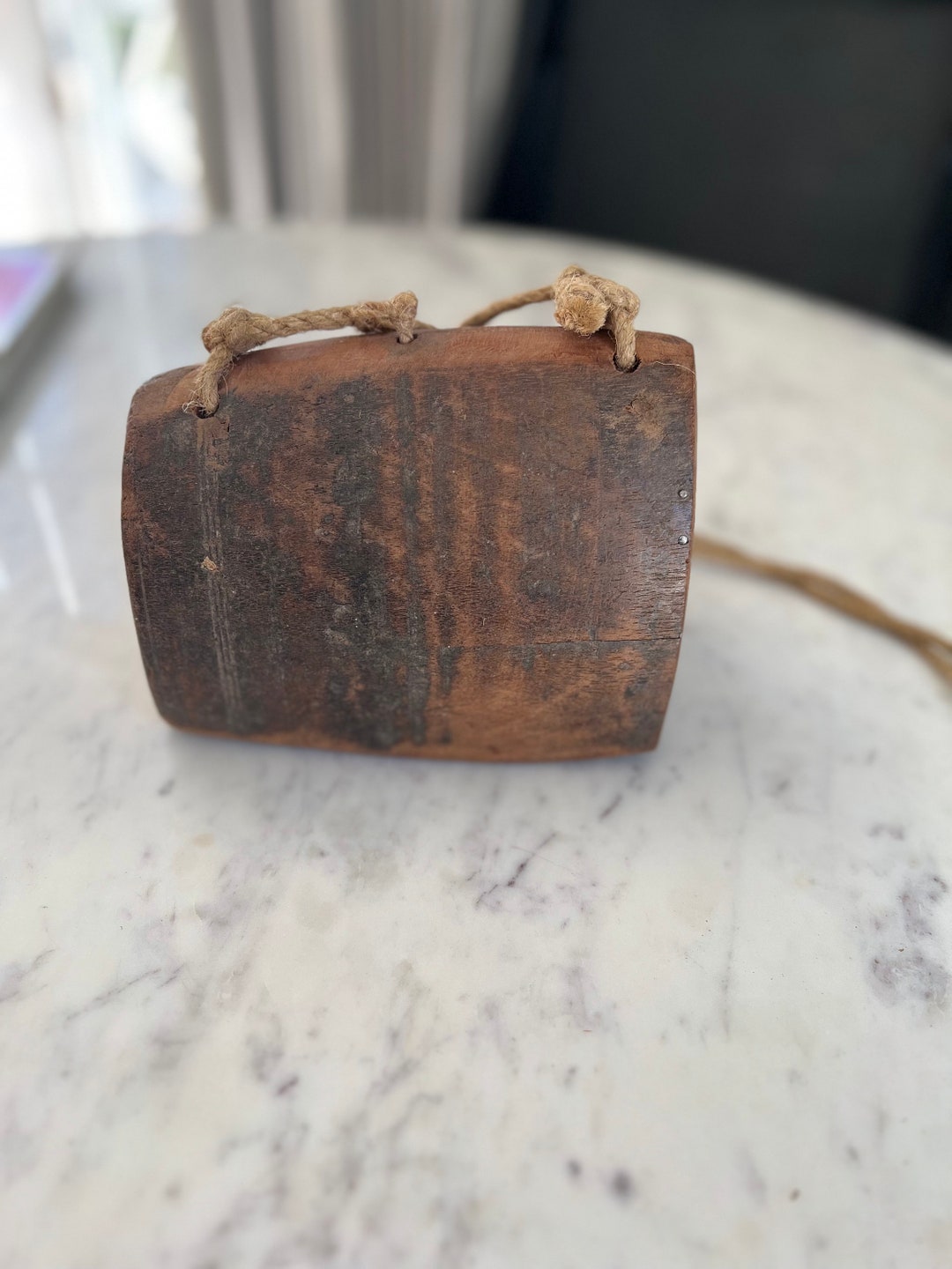 Antique Handcarved Wooden Cow Bell - Etsy