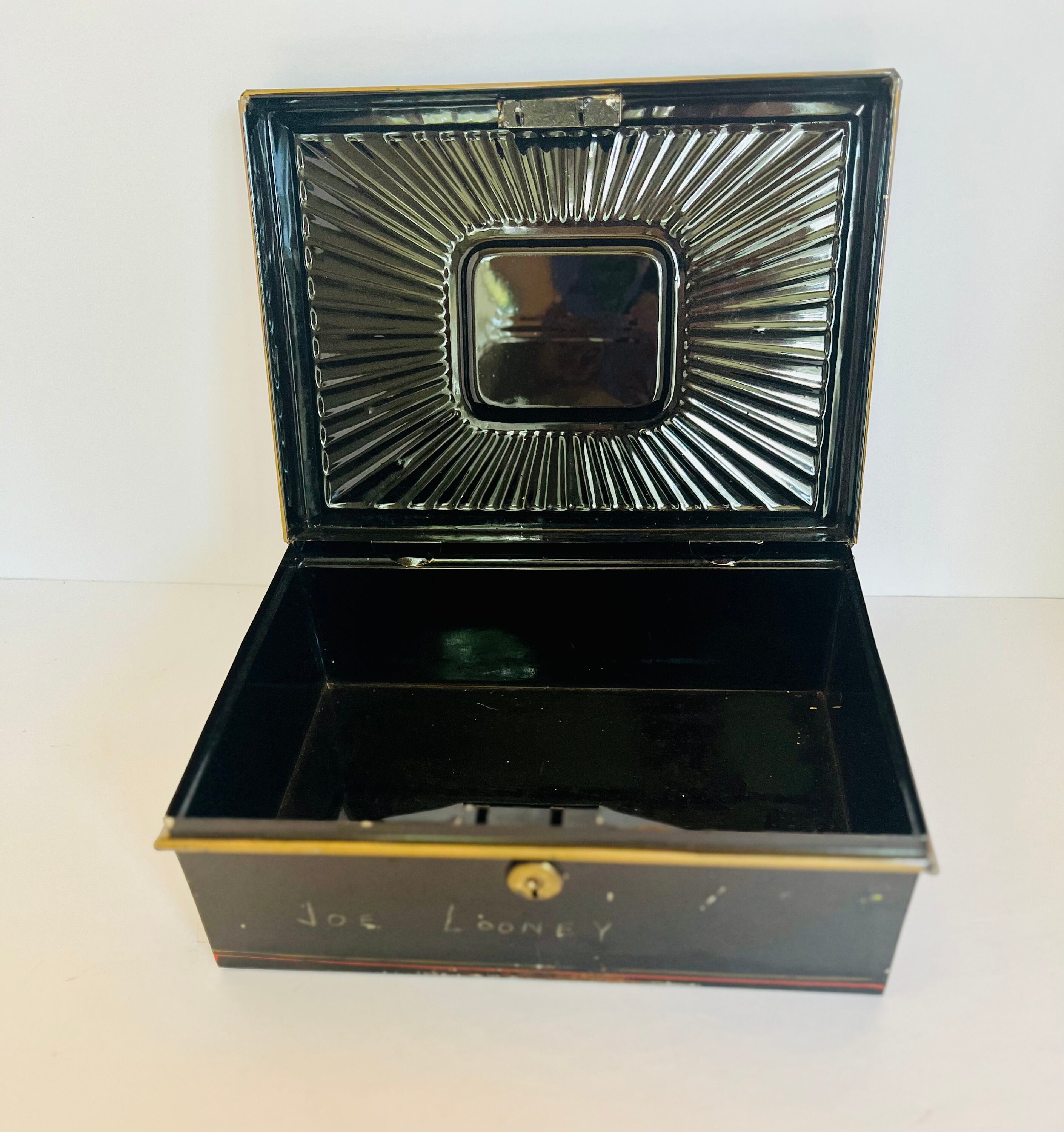 Antique 1800s Metal Cash Bankers Box With Lock - Etsy