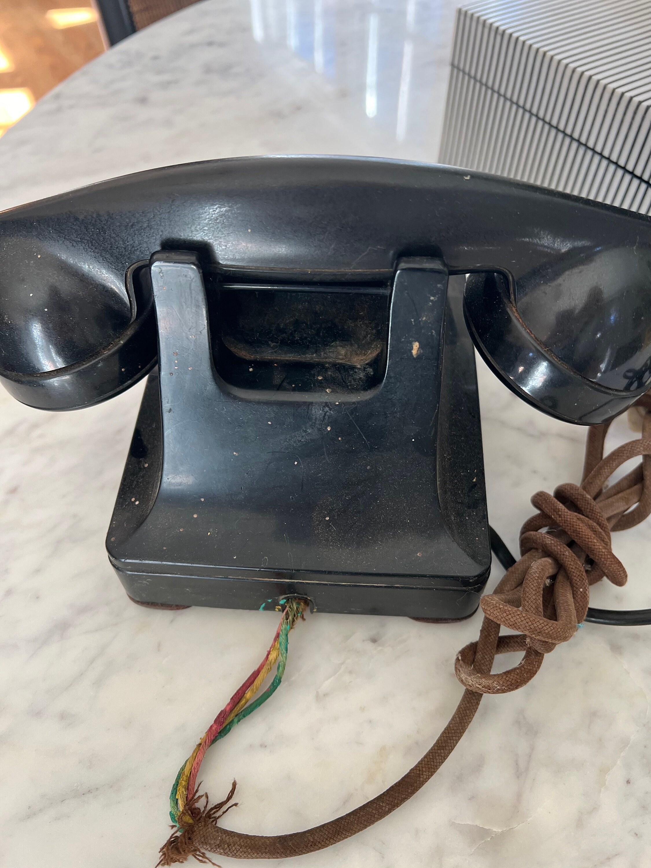 Vintage Black Art Deco Bakelite Rotary Phone. - Etsy