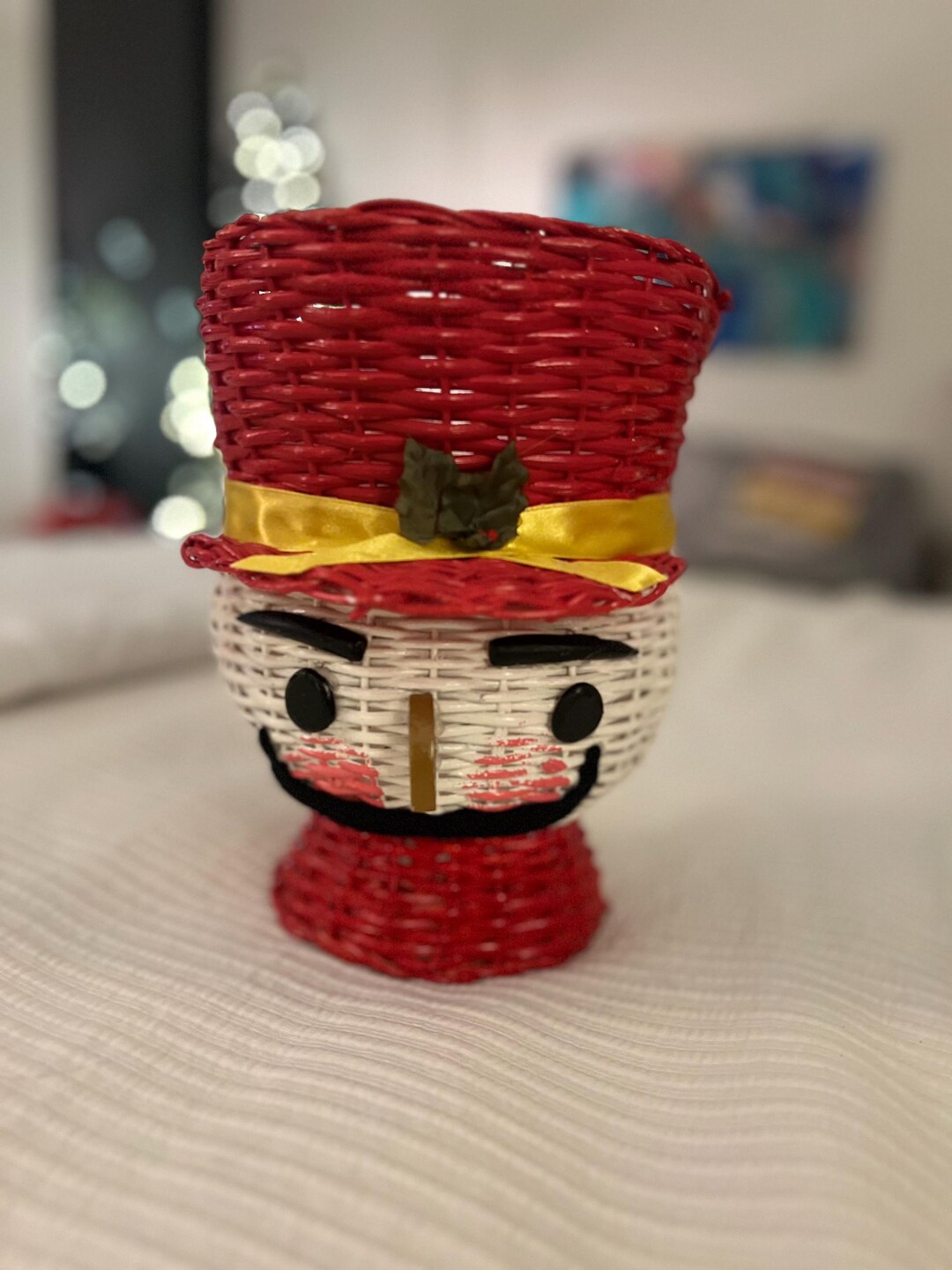 Vintage Wicker Nutcracker Planter - Etsy