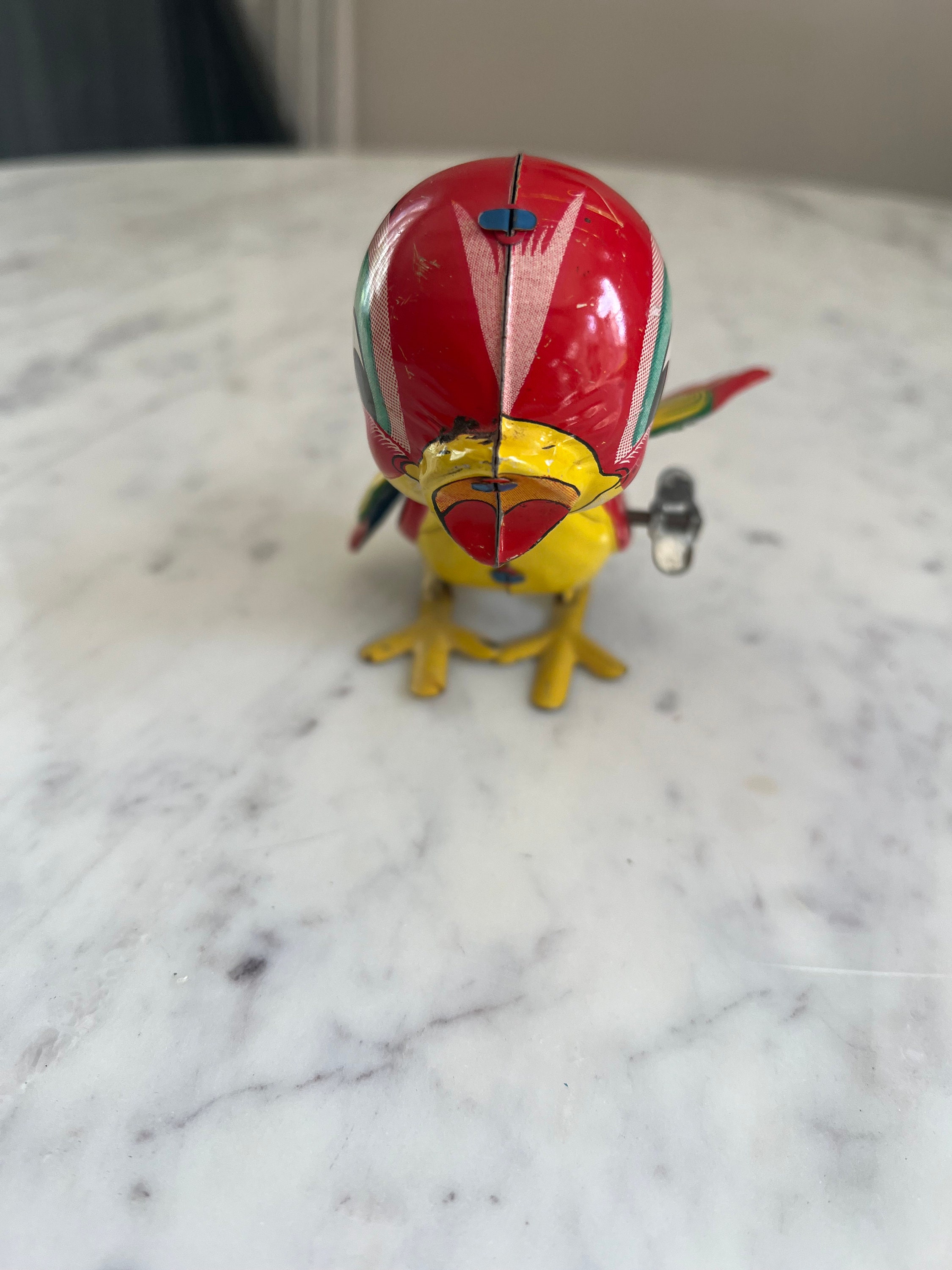 Vintage Mikuni Tin Litho Hopping Bird Toy - Etsy