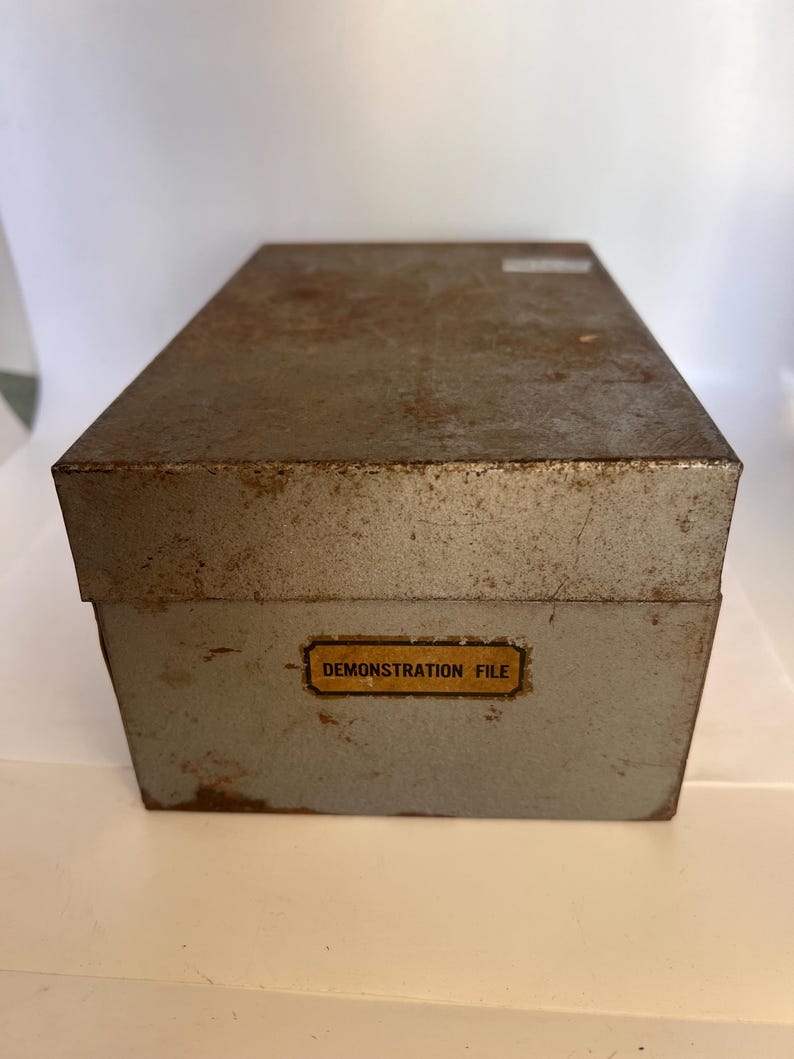 Vintage Metal File Box - Etsy
