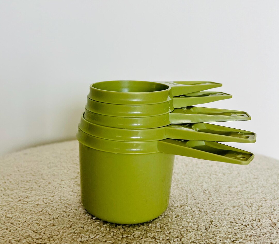 Vintage Tupperware Measuring Cup Set Avocado Green - Etsy
