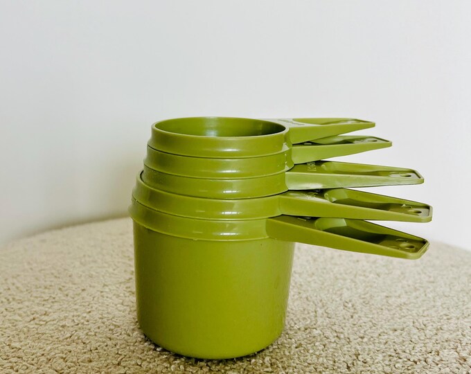 Vintage Tupperware Measuring Cup Set - Avocado Green - Etsy