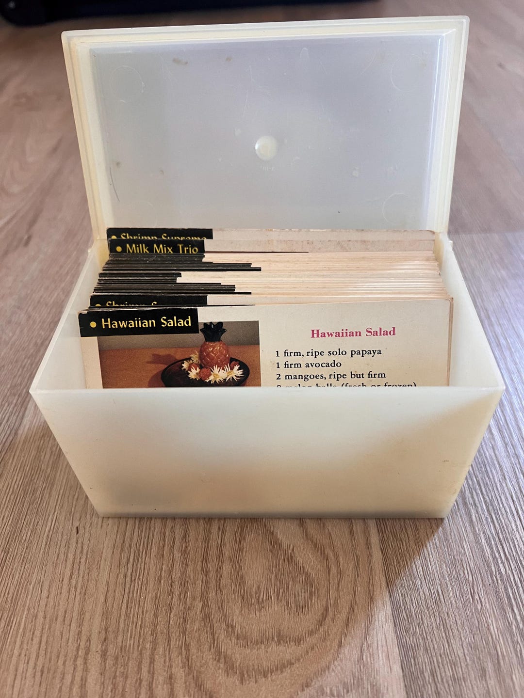 Vintage Tupperware Recipe Box With Recipes - Etsy