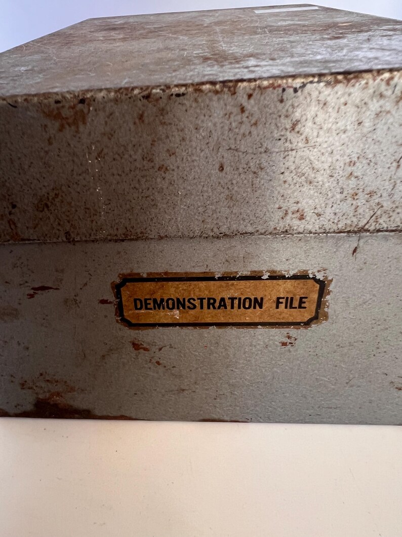 Vintage Metal File Box - Etsy