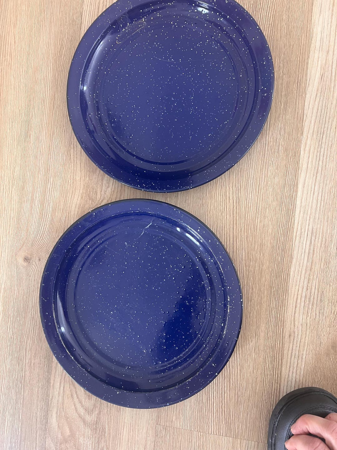 Vintage Blue Metal Camping Dinner Plates (set of 2 ) - Etsy