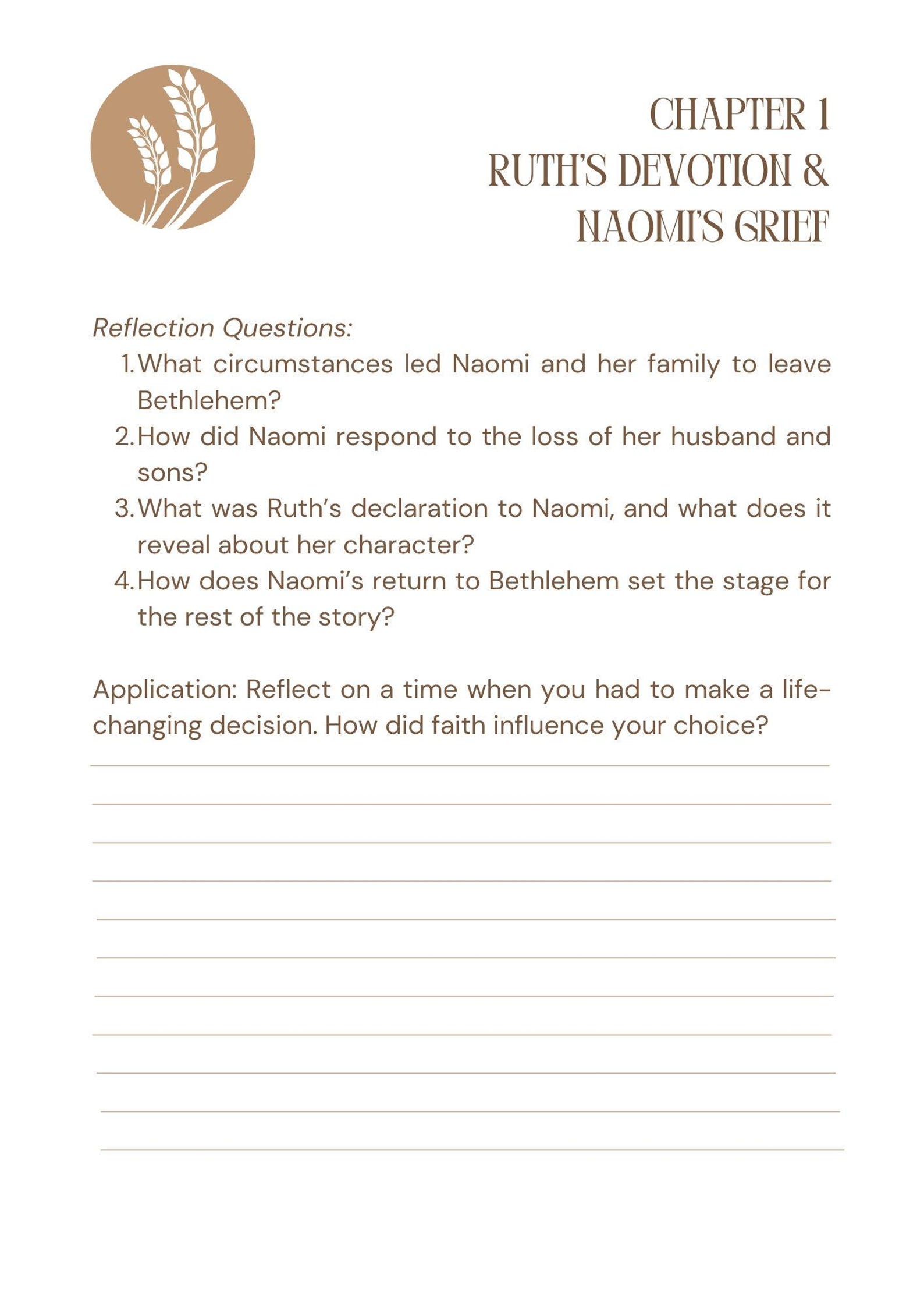 Ruth Bible Study - Christian - Bible Journal - Digital Devotional ...