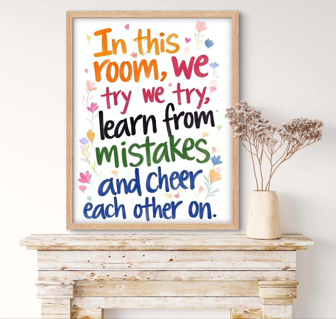 Kids Room Decor Poster Therapy Office Decor DBT Poster Boho Classroom ...