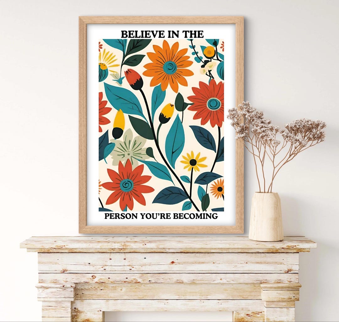 Believe in What You Are Becoming Poster Affirmation Wall Art for Kids ...