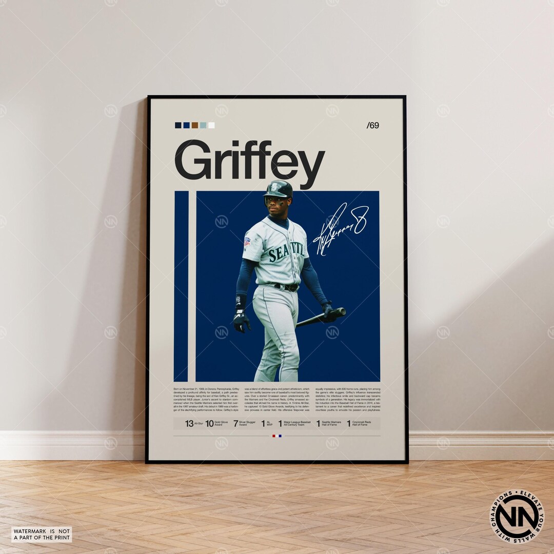 Ken Griffey Jr. Poster, Seattle Mariners, Baseball Prints, Sports ...