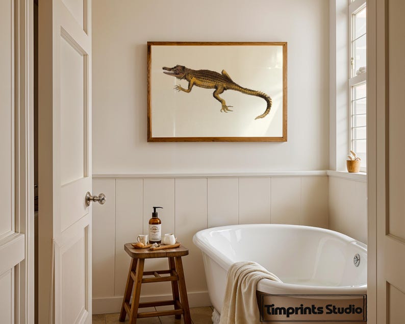 Rustic Wildlife Decor - Alligator Print Instant Download, Crocodile ...