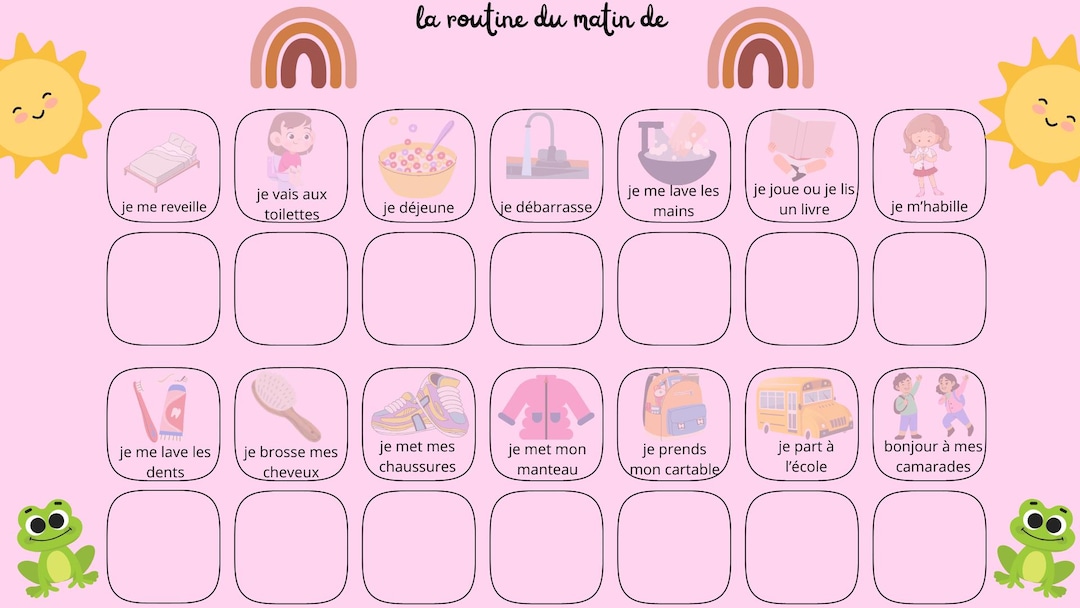 Routine du matin et du soir pdf imprimable - Etsy France