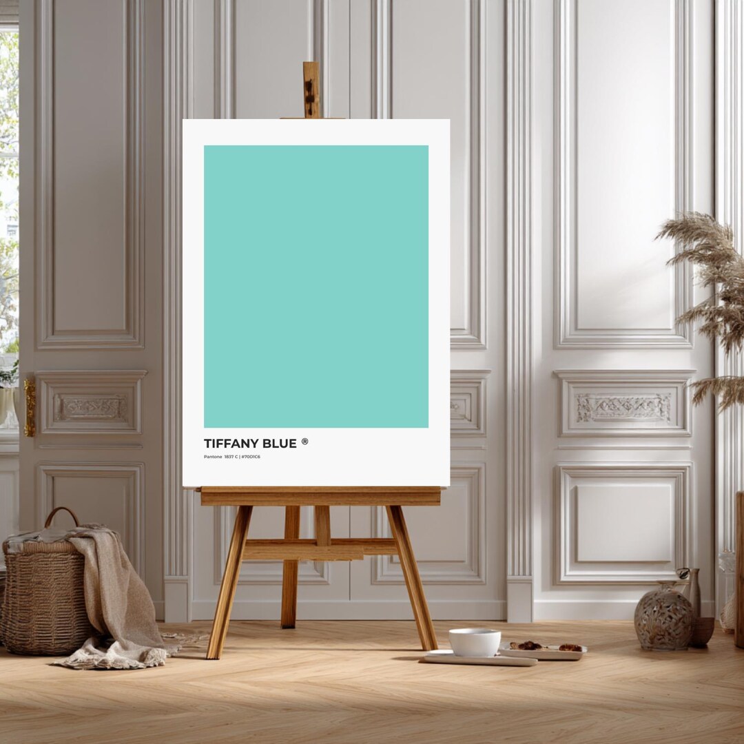 Tiffany Blue® Pantone Poster – Printable Wall Art, Color Swatch Print ...