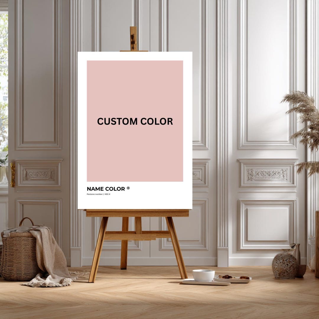 Custom Pantone Color Poster: Personalized Modern Swatch Art (digital ...