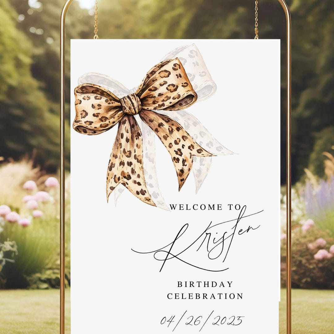 Editable Birthday Welcome Sign: Party Entrance Poster, Canva Template ...