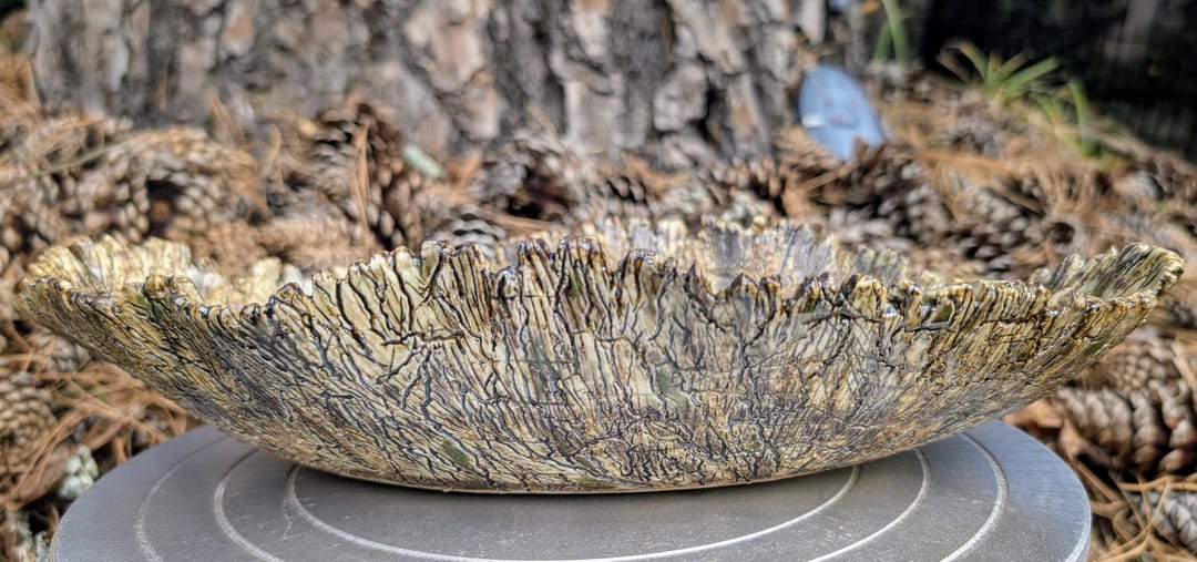 Handcrafted Artisan Ceramic Bark Bowl – Rustic Woodland Elegance - Etsy