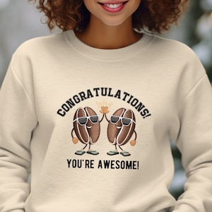 Congratulations Winner T-shirt, Funny Cartoon Coffee Beans Design ...